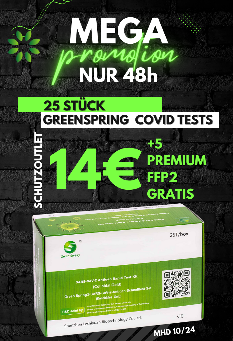 25er Green Spring | SARS-CoV-2 Antigen Schnelltest | 4 in 1 (Nase-Rach